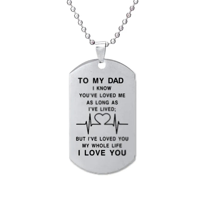 To My Dad Pendant-A Heartfelt Gift for Fathers – Christiangiftsforyou